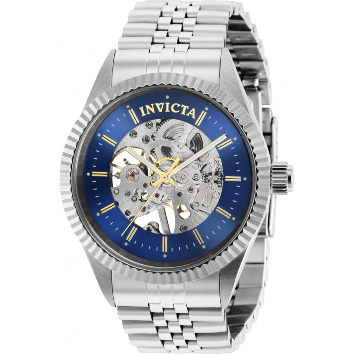 Invicta Specialty Hand Wind Blue Skeleton Dial Mens Watch 36438