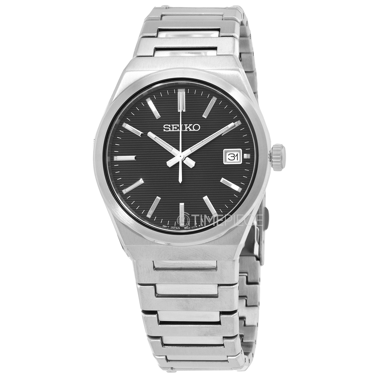 Seiko Classic Quartz Black Dial Mens Watch SUR557P1