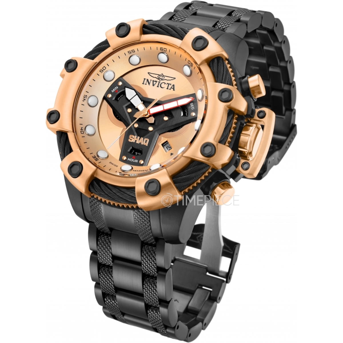Invicta SHAQ Chronograph Quartz Rose Gold Dial Mens Watch 33658
