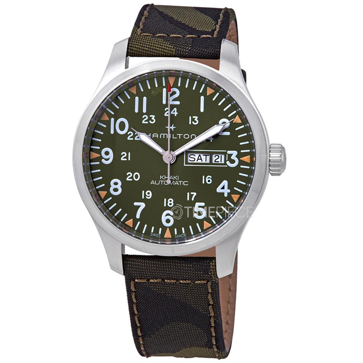 Hamilton Khaki Field Automatic Green Dial Mens Watch H70535061