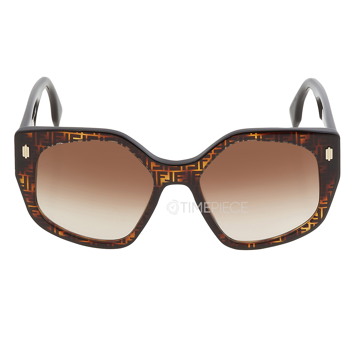 Fendi Brown Gradient Irregular Ladies Sunglasses FE40017I 55F 55