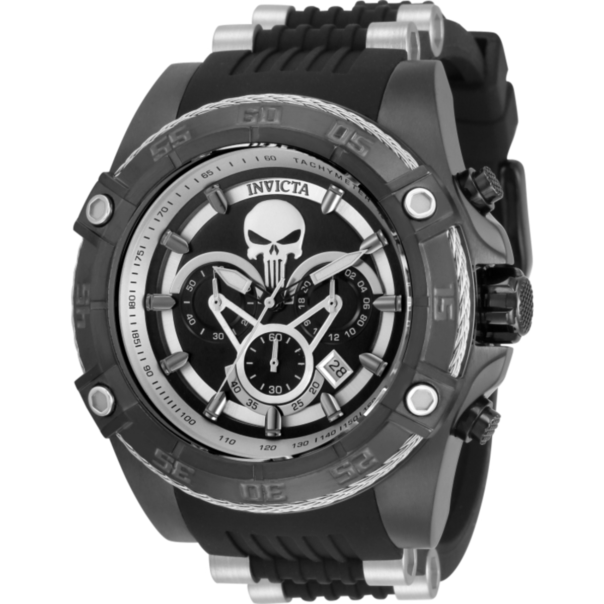 Invicta Marvel Punisher Chronograph Quartz Mens Watch 35558