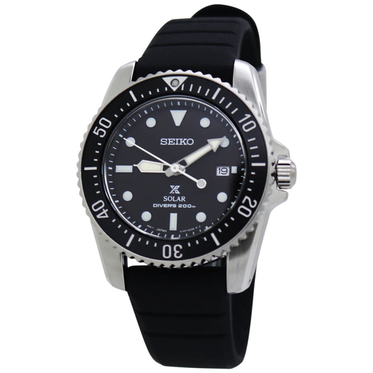 Seiko Prospex Quartz Black Dial Mens Watch SNE573