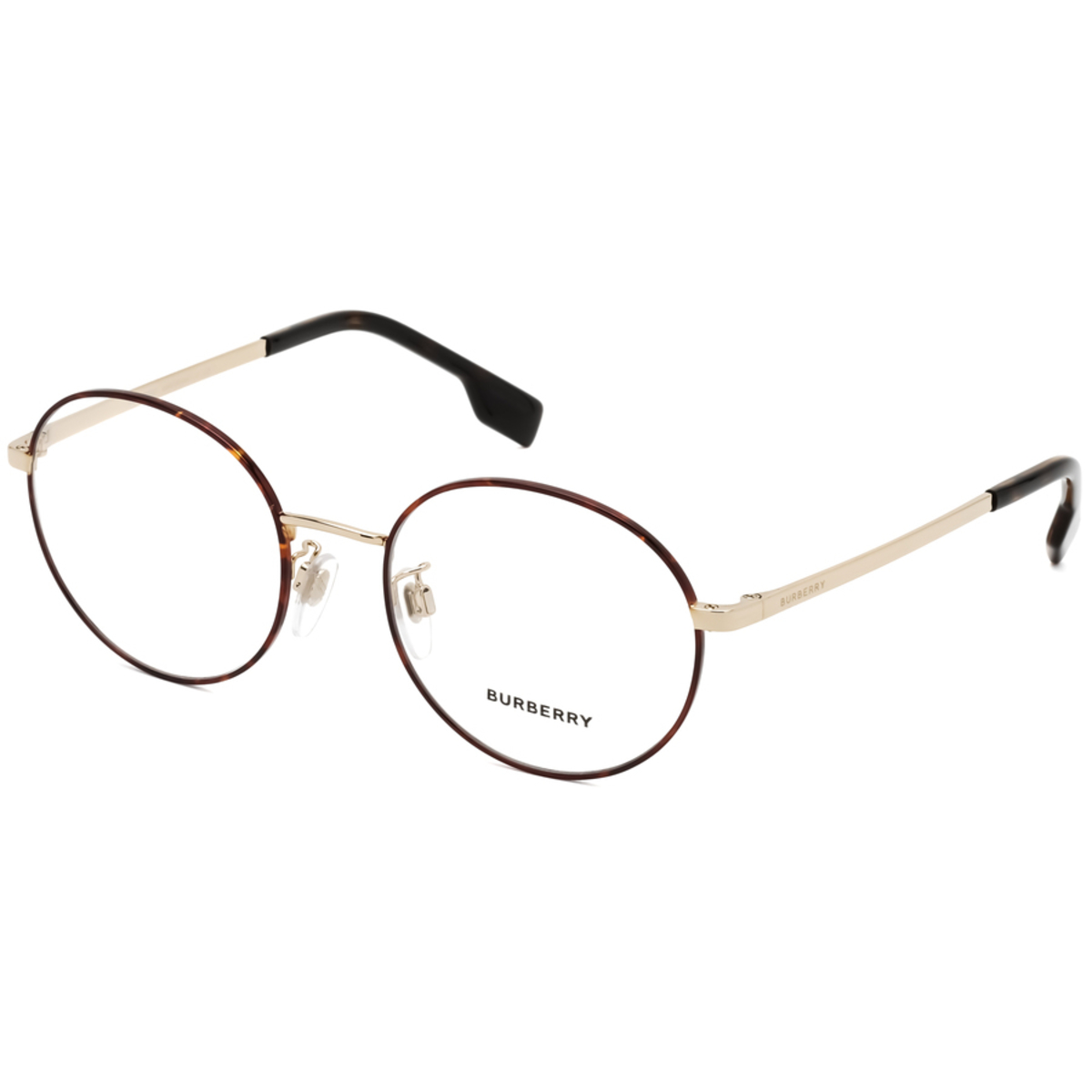 Burberry Mens Gold Tone Round Eyeglass Frames Be1345d130553