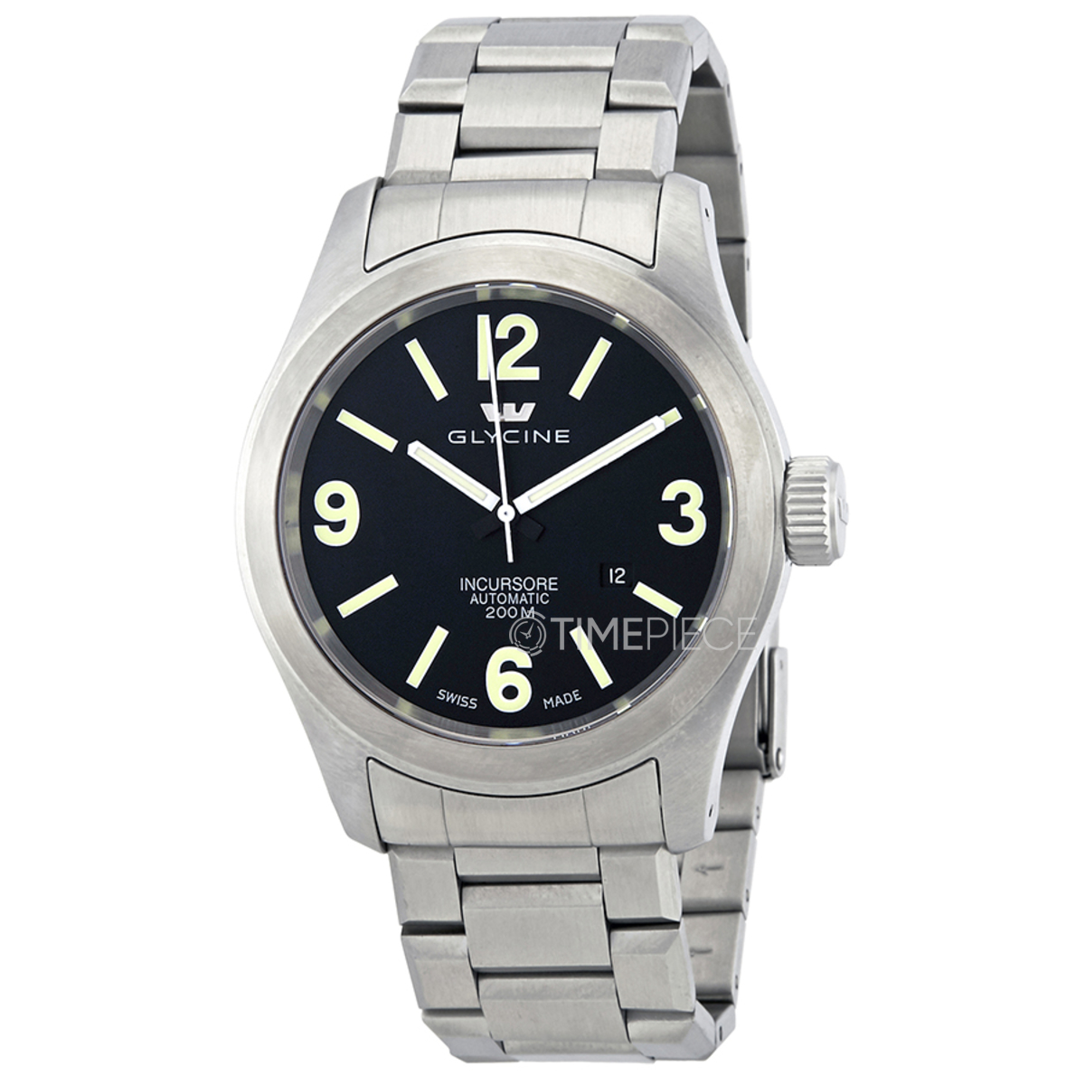 Glycine Incursore Automatic Black Dial Mens Watch 3874.19.MB