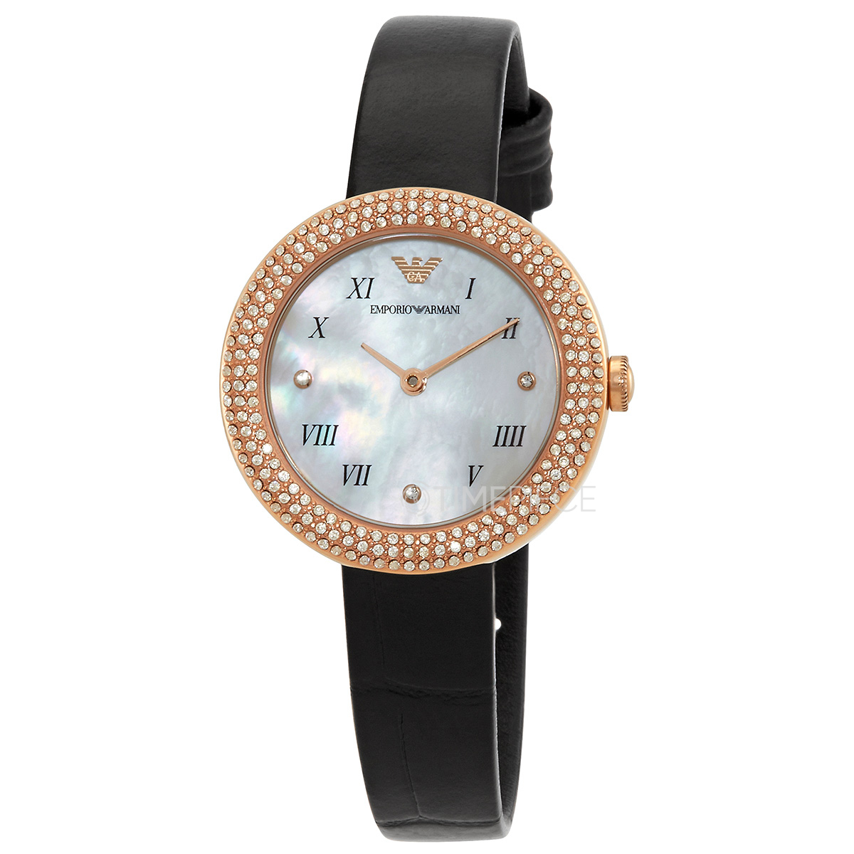 Emporio Armani Quartz Crystal White Mother of Pearl Dial Ladies AR11356