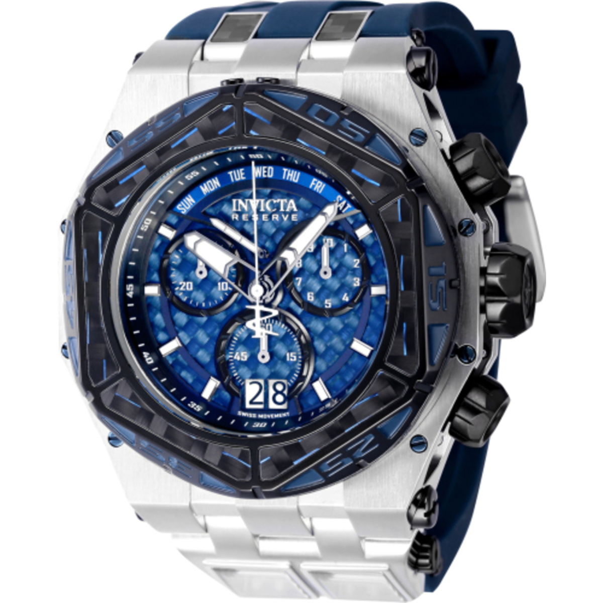 Invicta Carbon Hawk Chronograph Quartz Blue Dial Mens Watch 38899