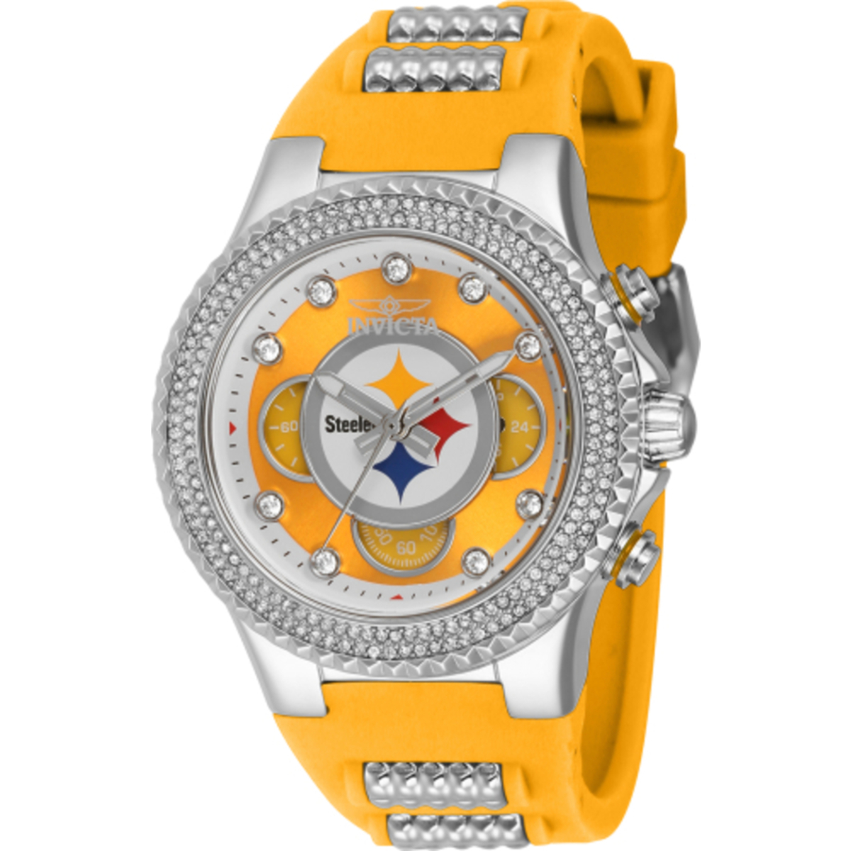 Invicta NFL Pittsburgh Steelers Chronograph Quartz Crystal Ladies Watch ...