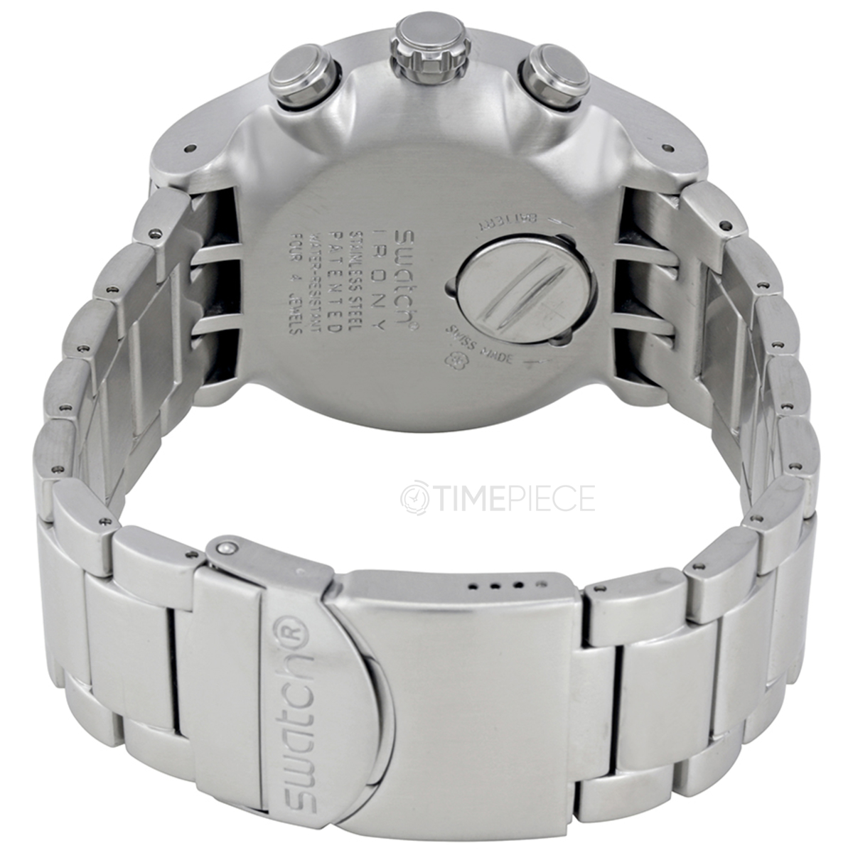 Swatch Irony Stainless Steel Patented Water Resistant Four 4 Jewels