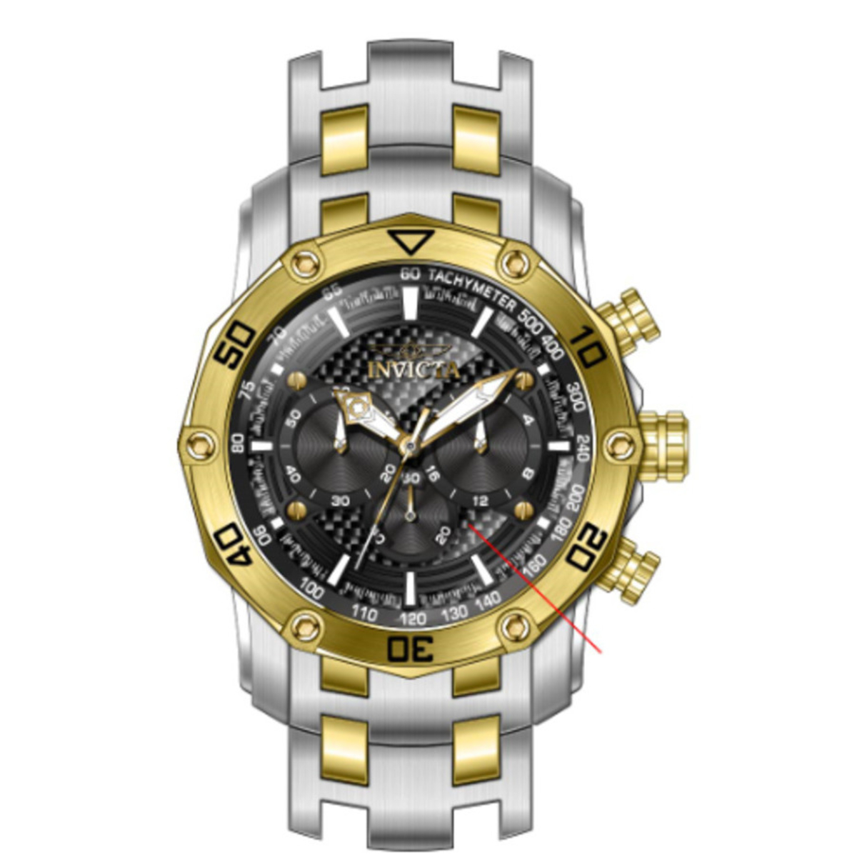 Invicta Chronograph Quartz Black Dial Mens Watch 38448