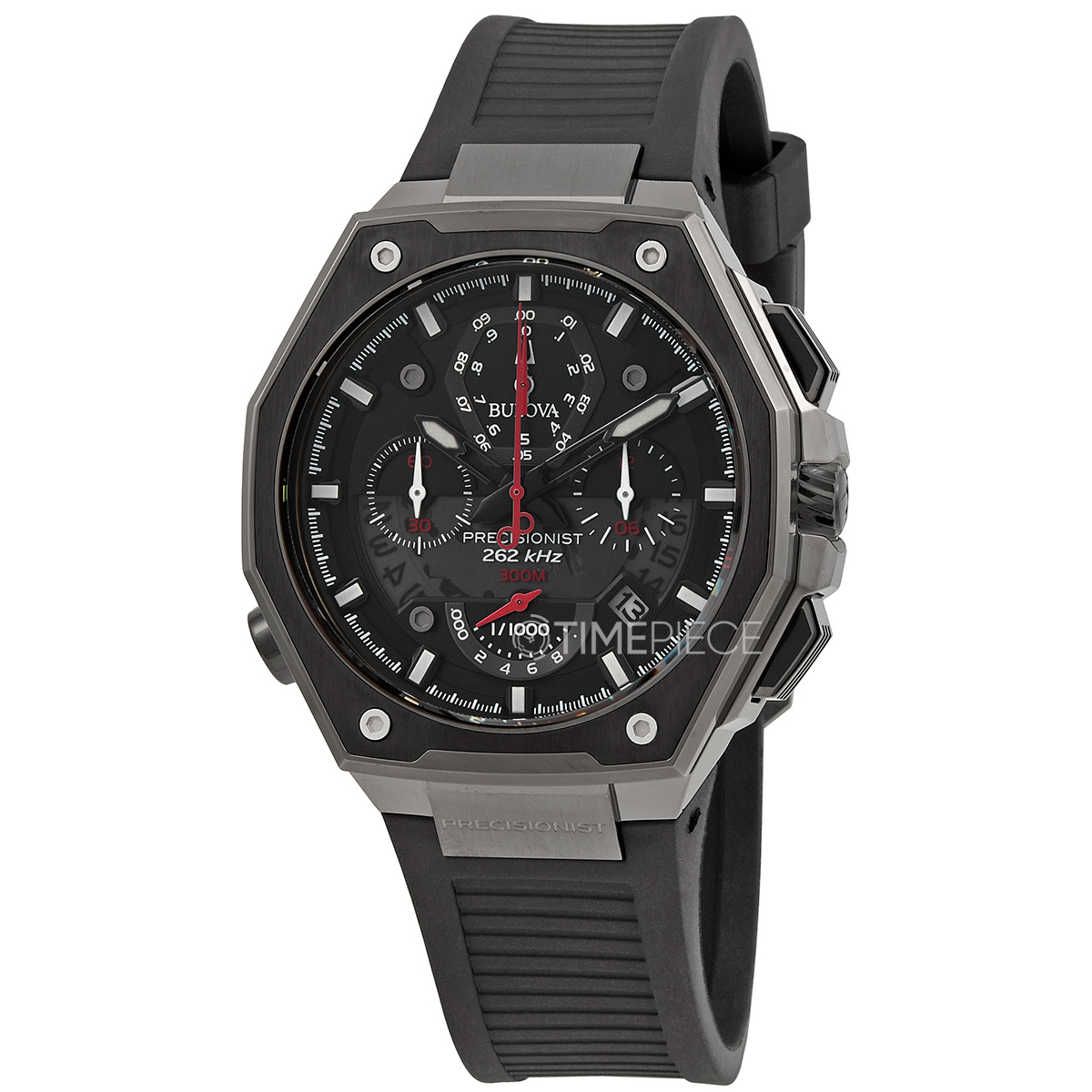 Bulova Precisionist Chronograph Quartz Black Dial Mens Watch 98B358