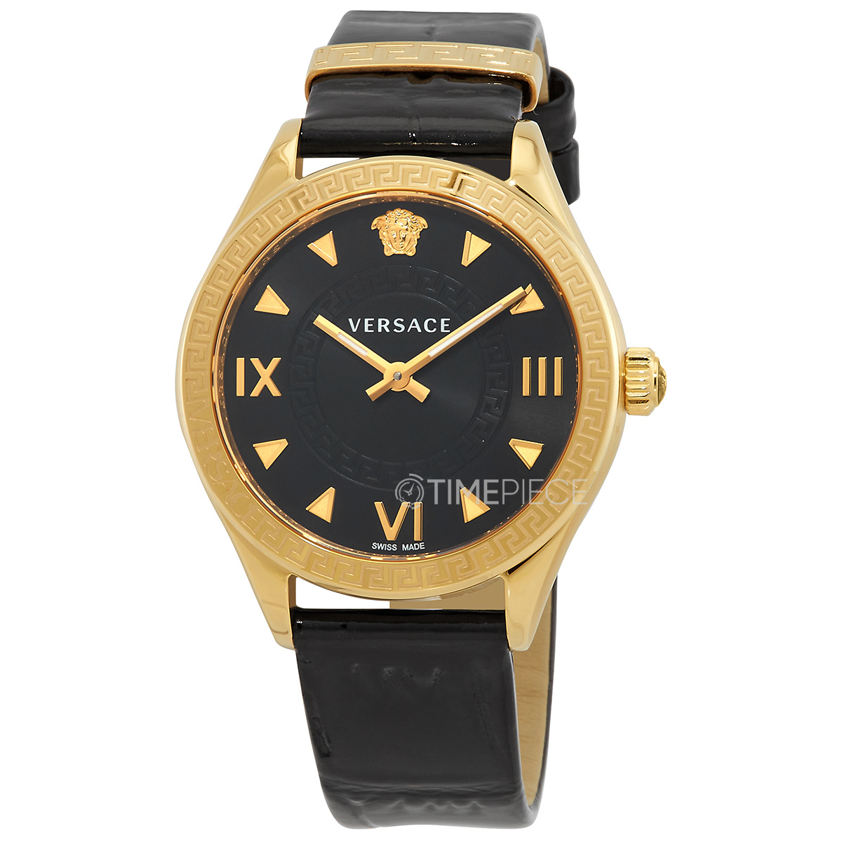 Versace Hellenyium Quartz Black Dial Ladies Watch VE2S00222
