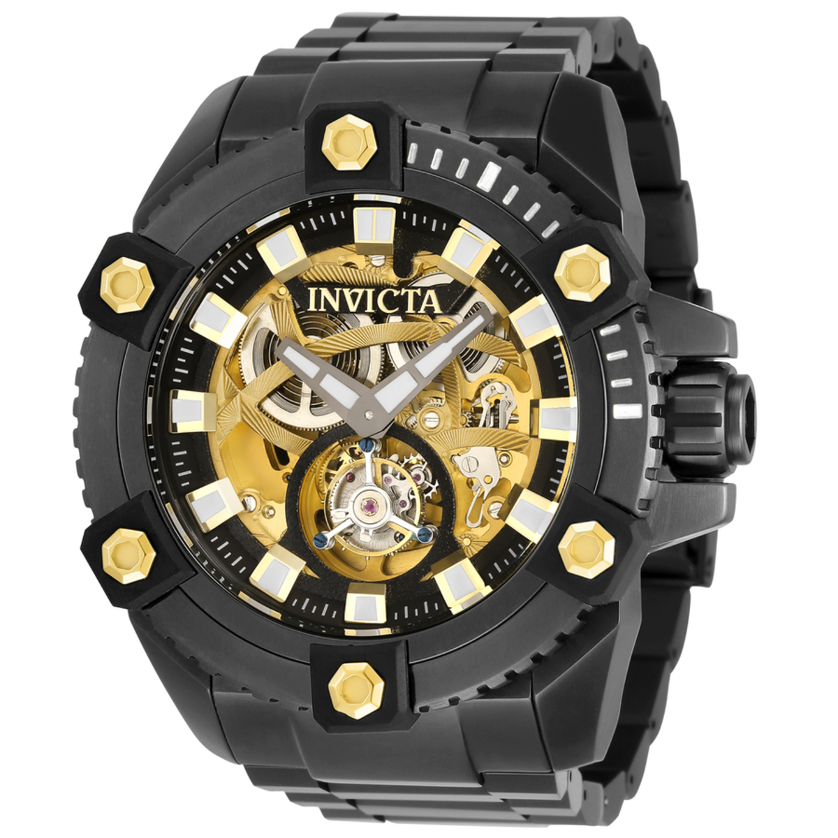 Invicta Reserve Tourbillon Automatic Black Dial Mens Watch 33806