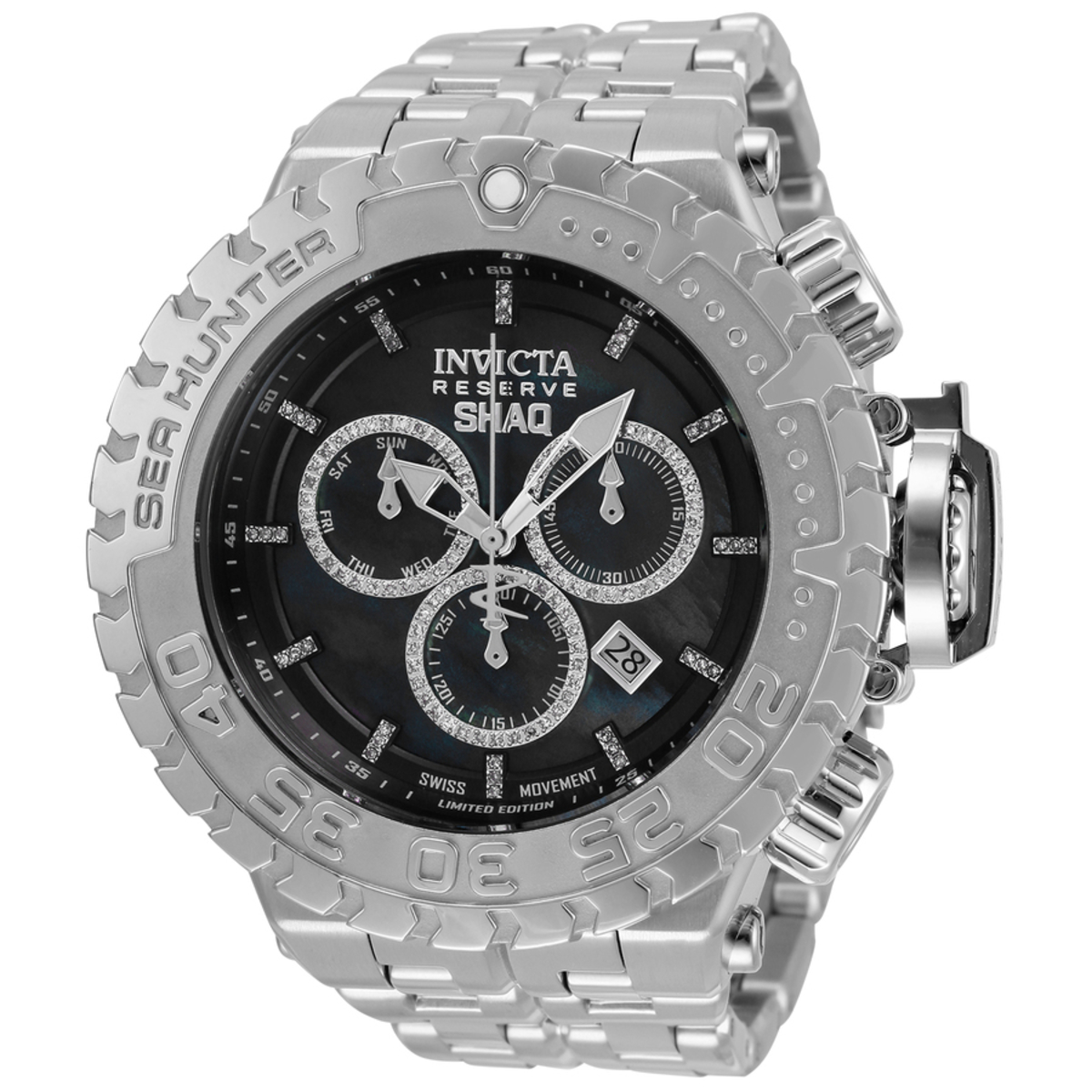 Invicta SHAQ Chronograph Quartz Black Dial Mens Watch 34612