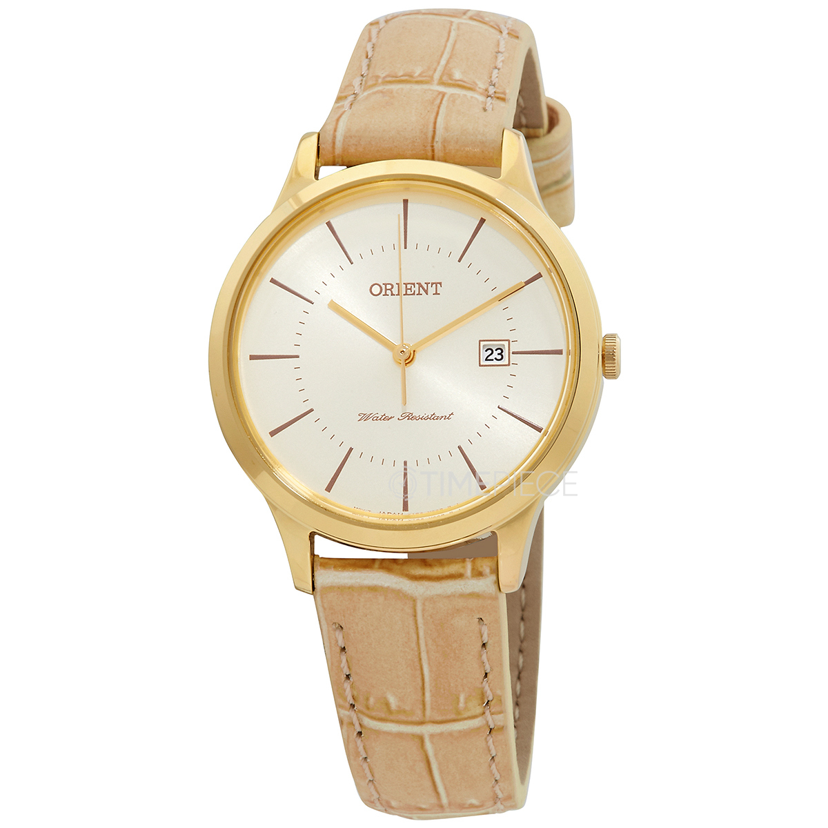 Orient Contemporary Quartz Champagne Dial Ladies Watch RF-QA0003G