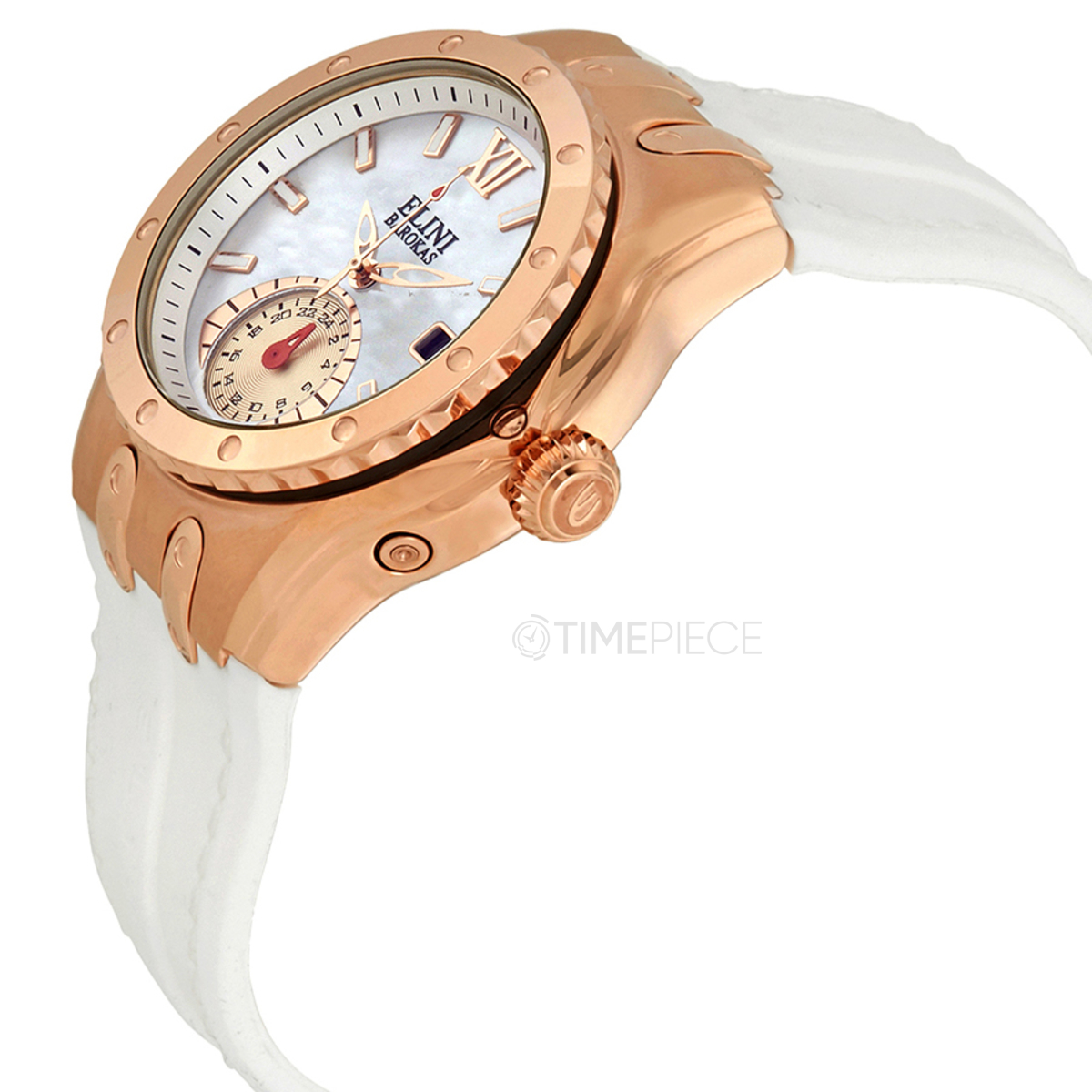 Elini Barokas ELINI-20029-RG-02-WHT Genesis Vision Ladies Quartz Watch