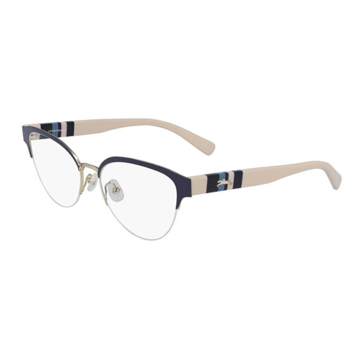 Longchamp Ladies Blue Round Eyeglass Frames LO211042453