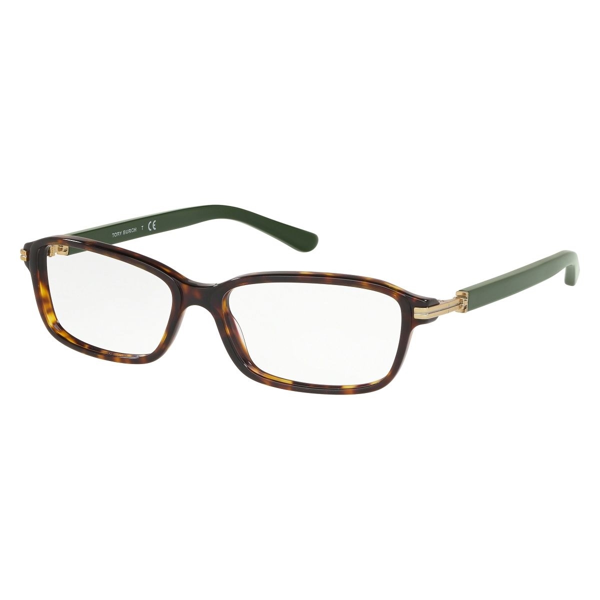 Tory Burch Ladies Dark Tortoise Rectangular Eyeglass Frames 0TY2101 1728 53