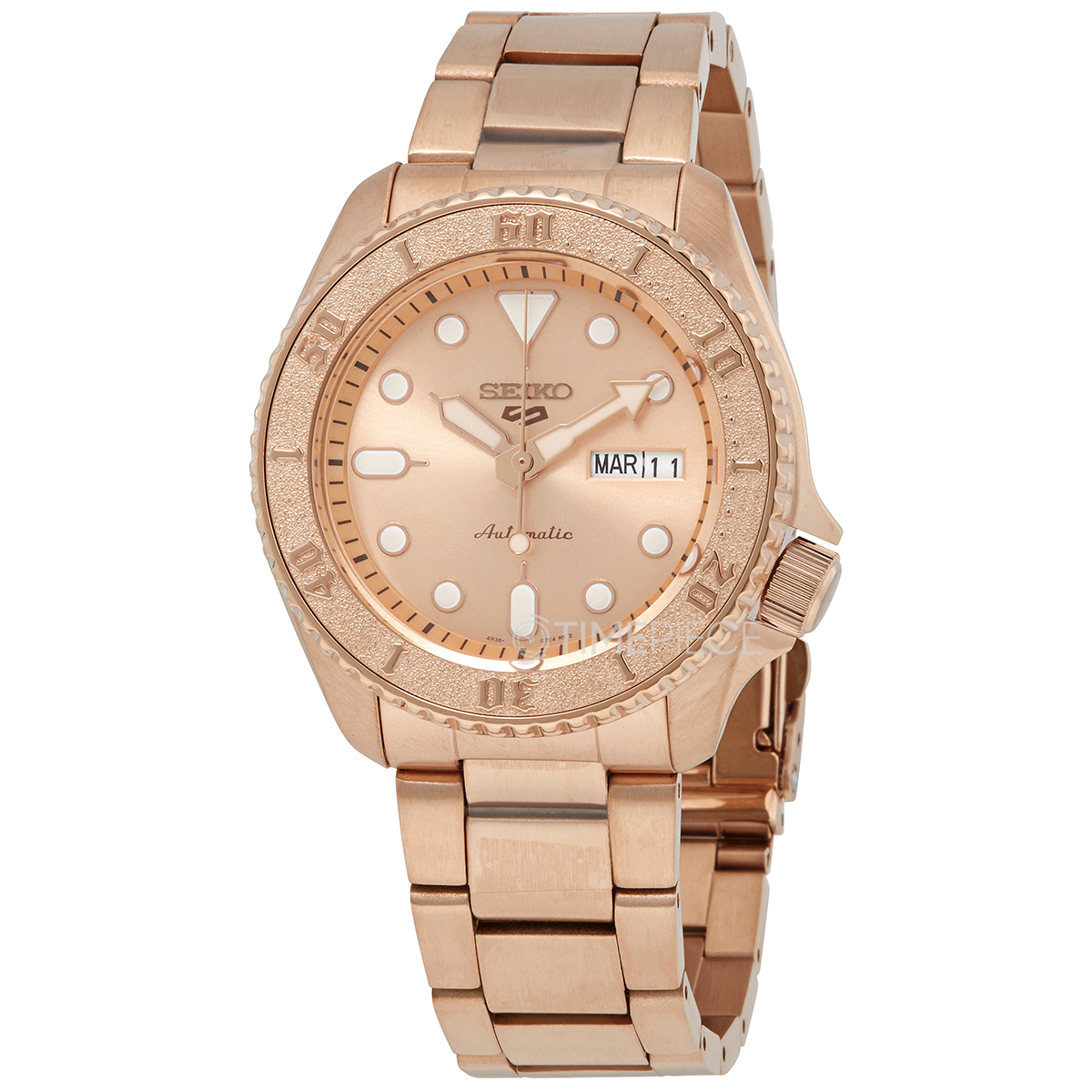 Seiko Seiko 5 Sports Automatic Rose Gold Dial Mens Watch SRPE72