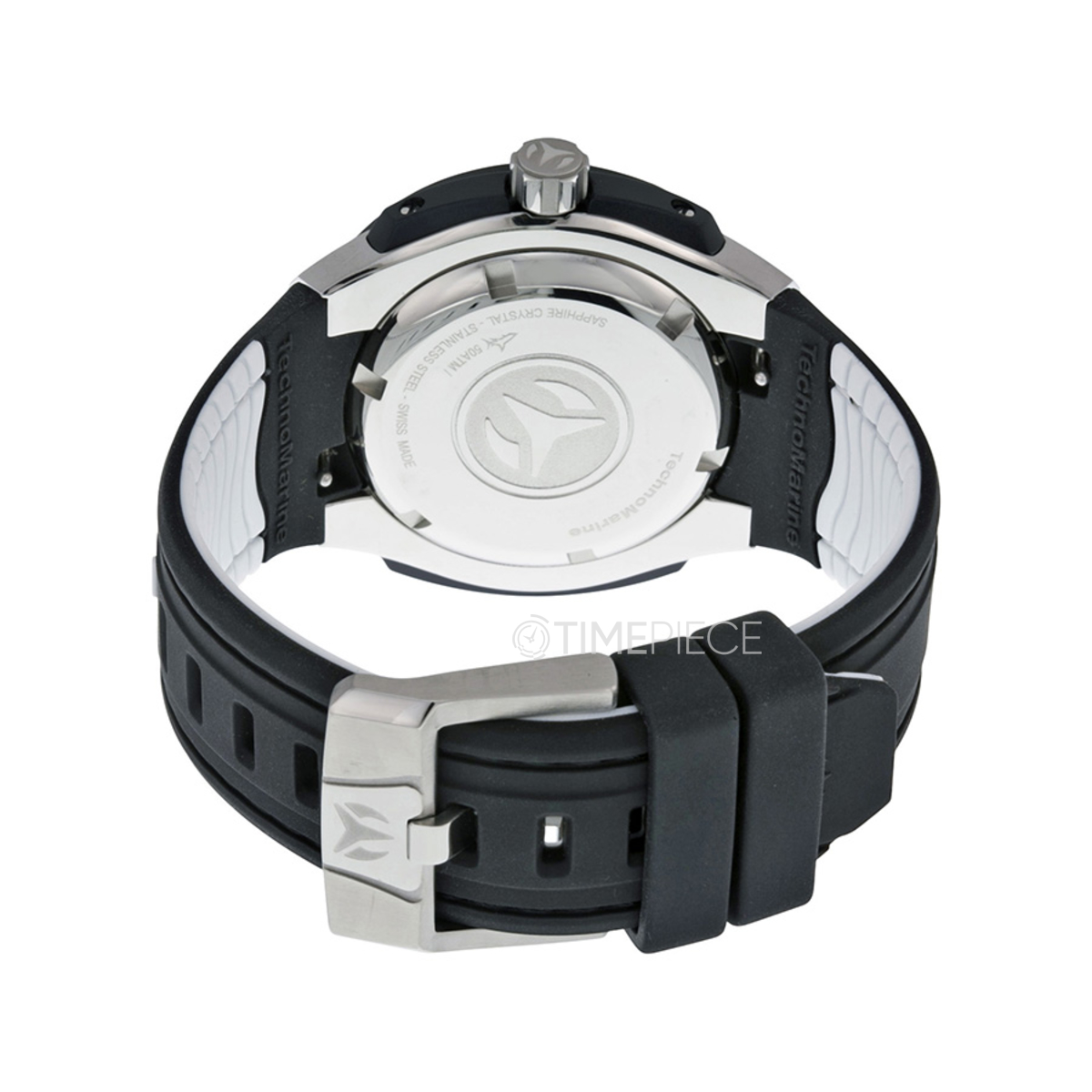 TechnoMarine Black Reef Black Dial Black Silicone Unisex Watch 513001