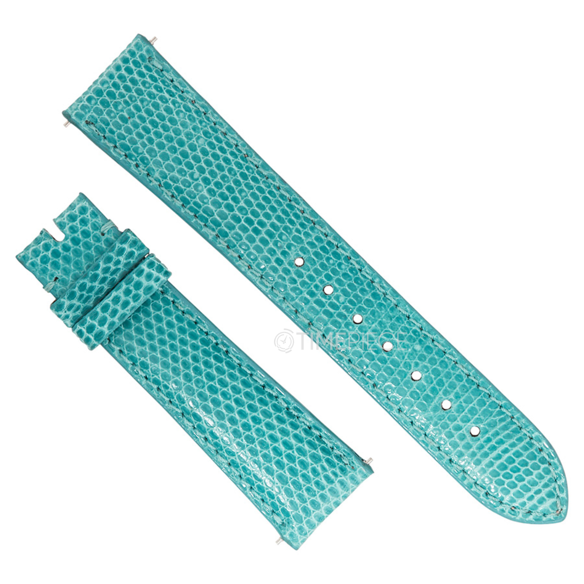 Hadley Roma Shiny Teal Lizard Leather Strap