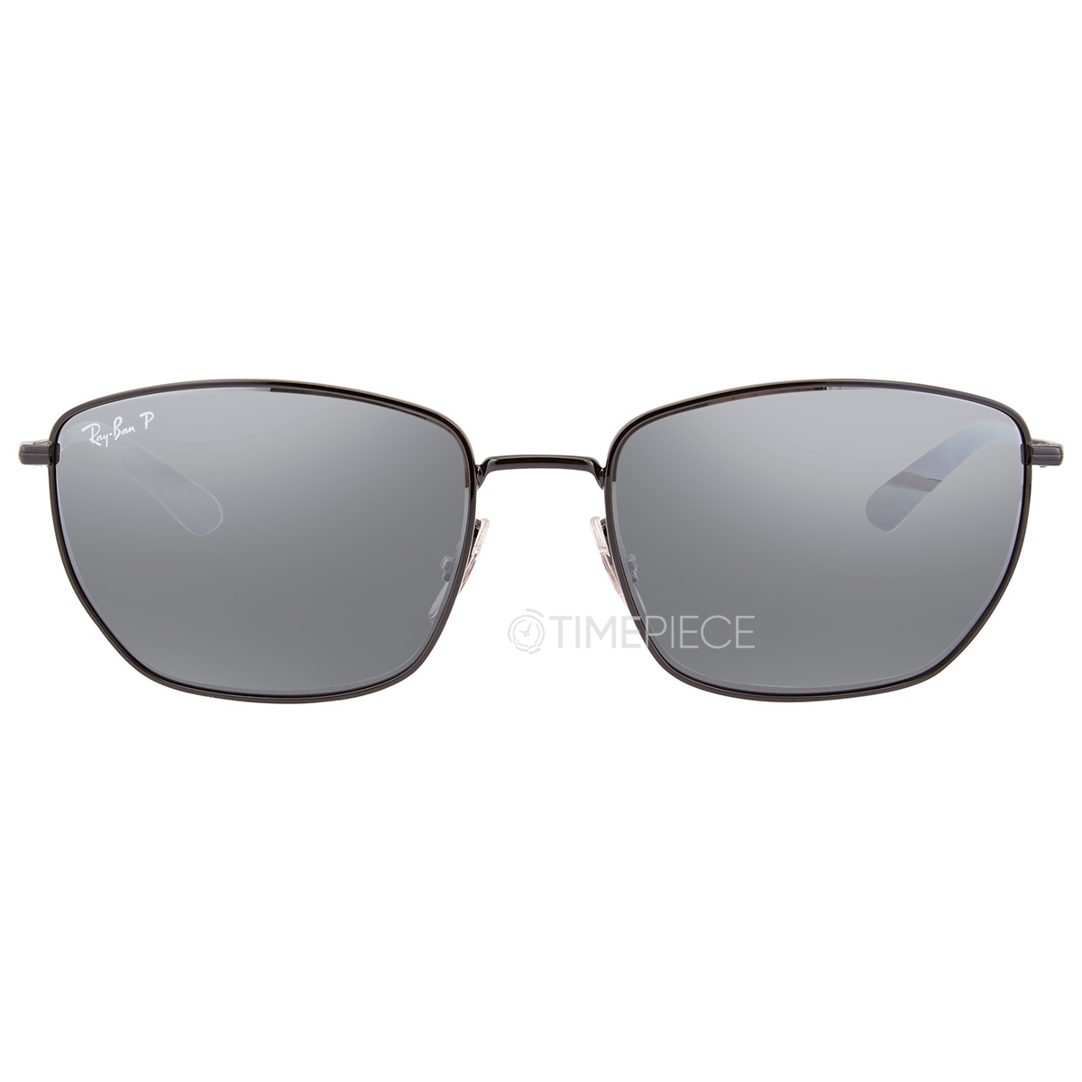 Ray Ban Polarized Silver Mirror Rectangular Sunglasses RB3653 002/82 60
