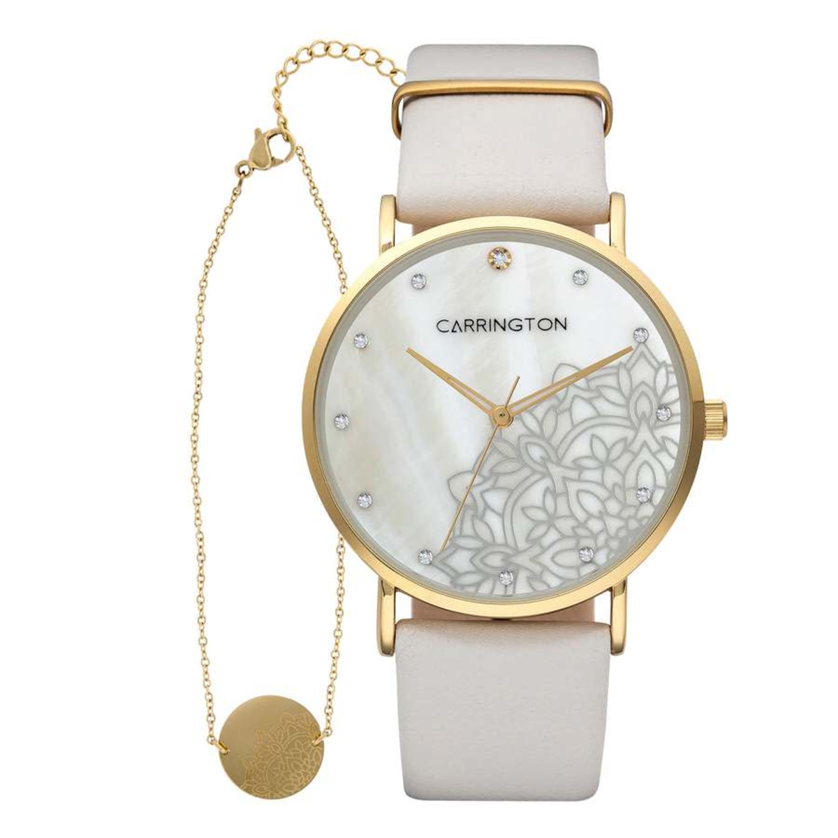 Carrington Luella Quartz White Dial Ladies Watch CT-2008-02-SET2