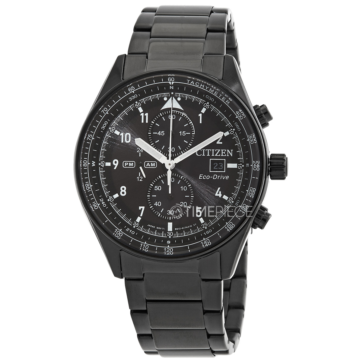 Citizen Eco-Drive Chronograph Black Dial Mens Watch CA0775-87E