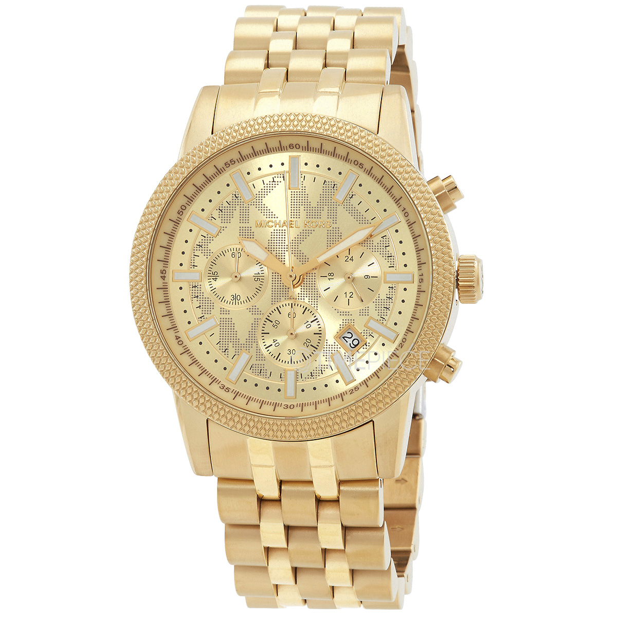 Michael Kors Hutton Chronograph Quartz Gold Dial Mens Watch MK8953