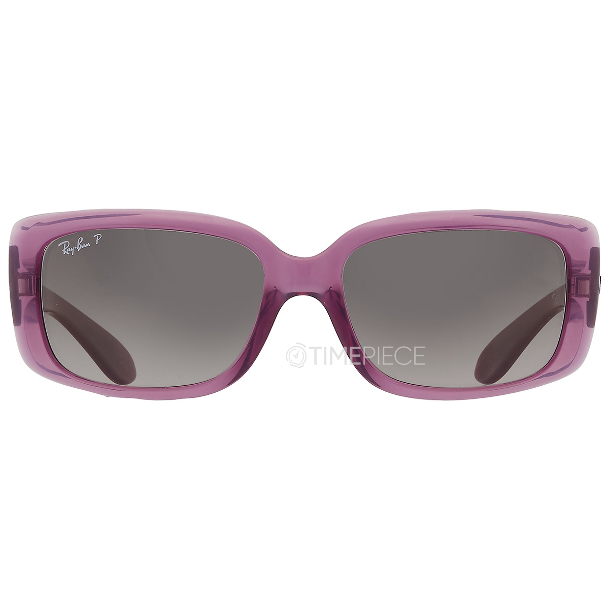 Ray Ban Gray Gradient Polarized Square Ladies Sunglasses RB4389-6443M3-55