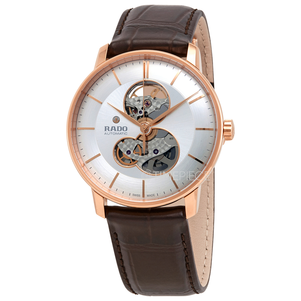 Rado Coupole Classic Open Heart Automatic Silver Dial Mens Brown ...