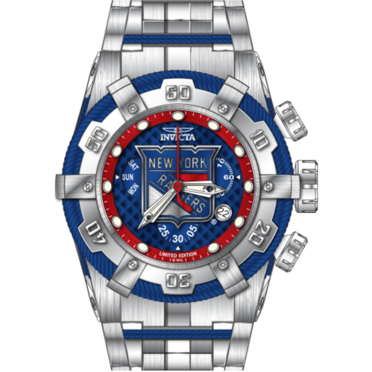 Invicta NHL New York Rangers Chronograph Quartz Mens Watch 42018