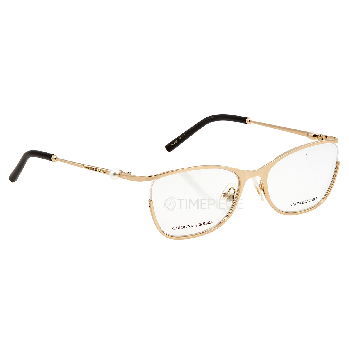 Carolina Herrera Ladies Gold Tone Cat Eye Eyeglass Frames CH00060J5G0054