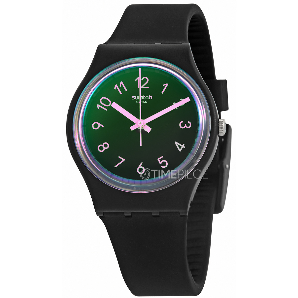 Swatch Monthly Drops La Night Quartz Black and Green Dial Watch GB330