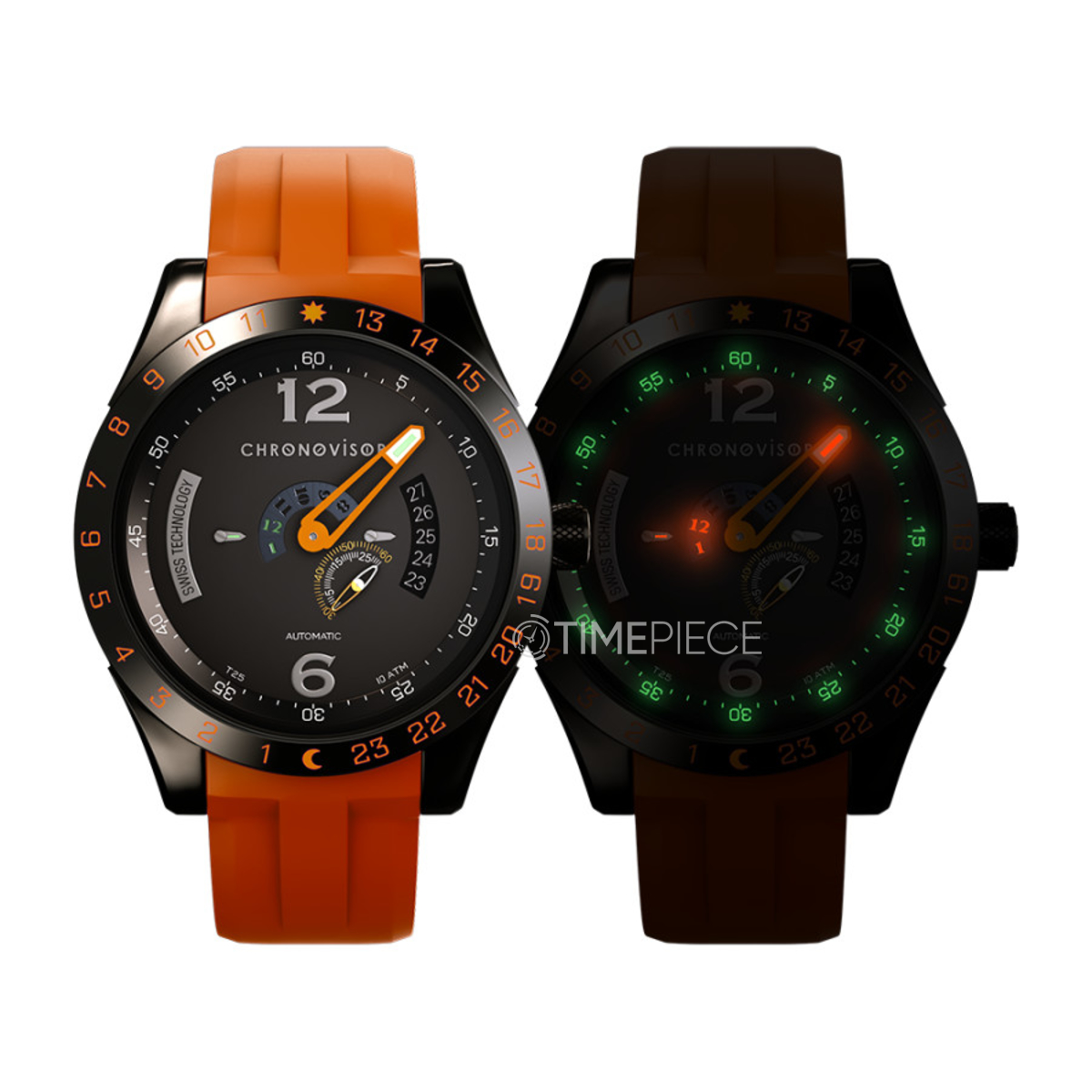 Chronovisor Pioneer Automatic Black Dial Mens Watch CVNM6102-R-OR