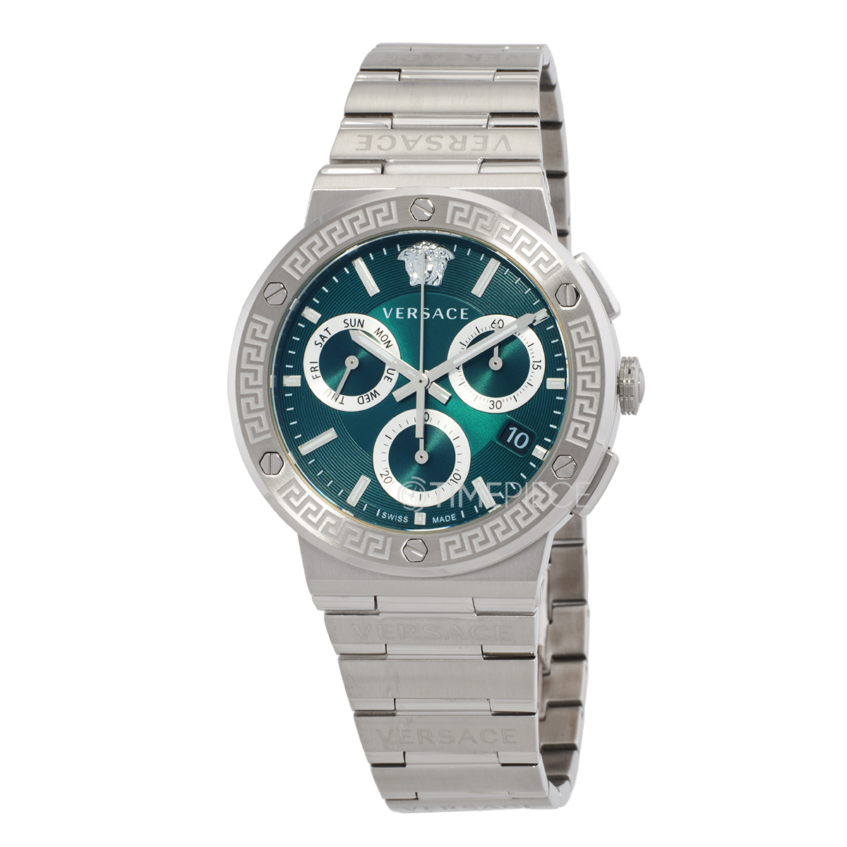 Versace Chronograph Quartz Green Dial Mens Watch VEZ900121