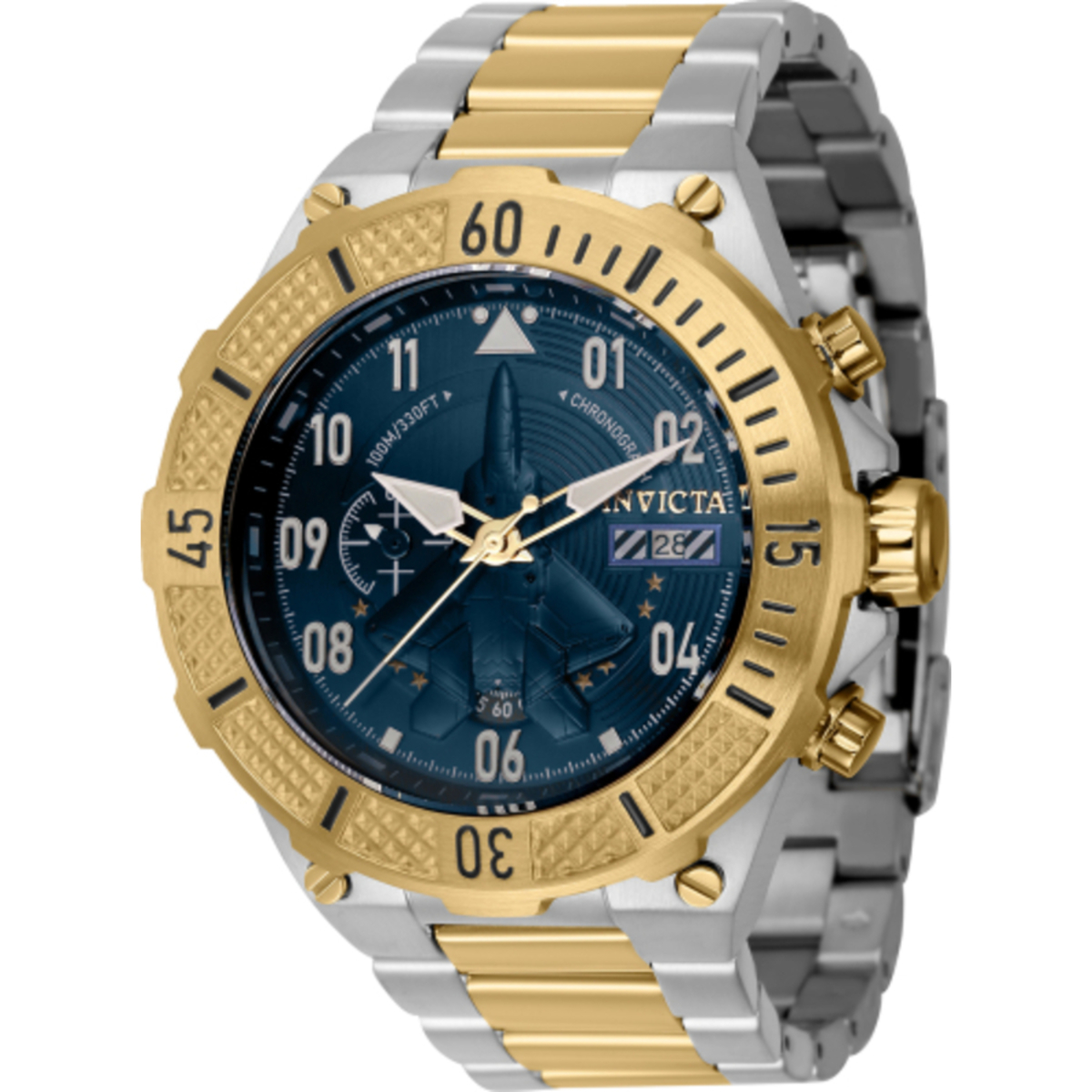 Invicta Aviator Chronograph Quartz Blue Dial Mens Watch 39904