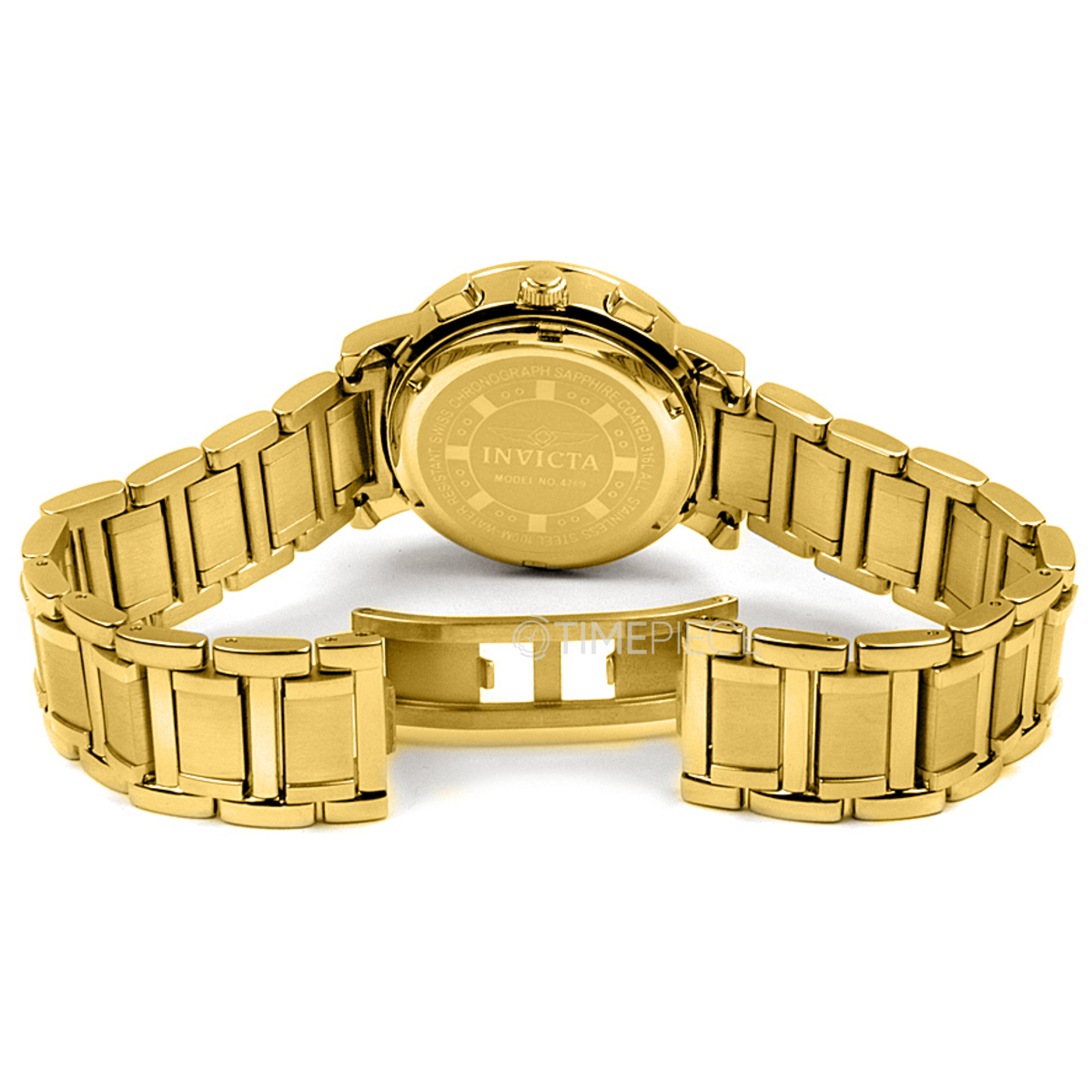 Invicta Wildflower Chronograph Mother of Pearl Dial Gold-tone Ladies ...