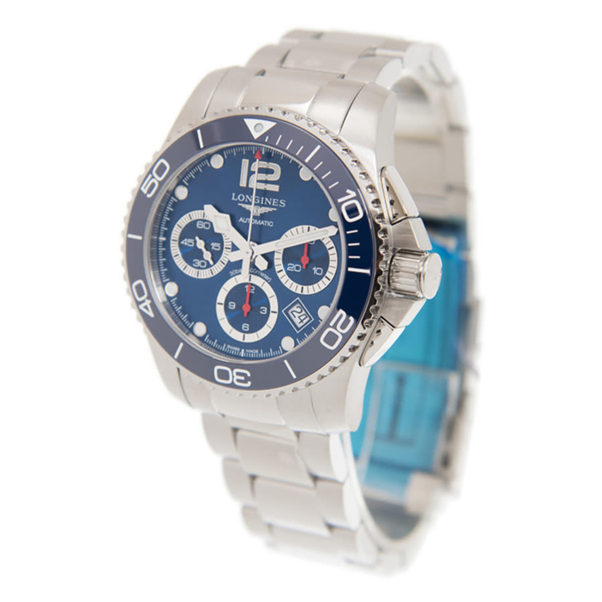 Longines HydroConquest Chronograph Automatic Blue Dial Mens Watch L3 ...