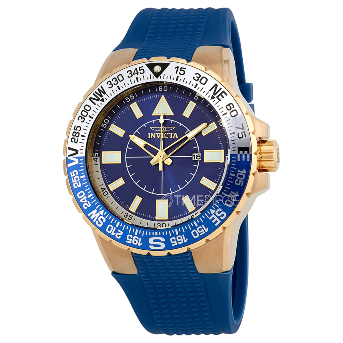 Invicta Aviator Blue Dial Blue Silicone Mens Watch 19270