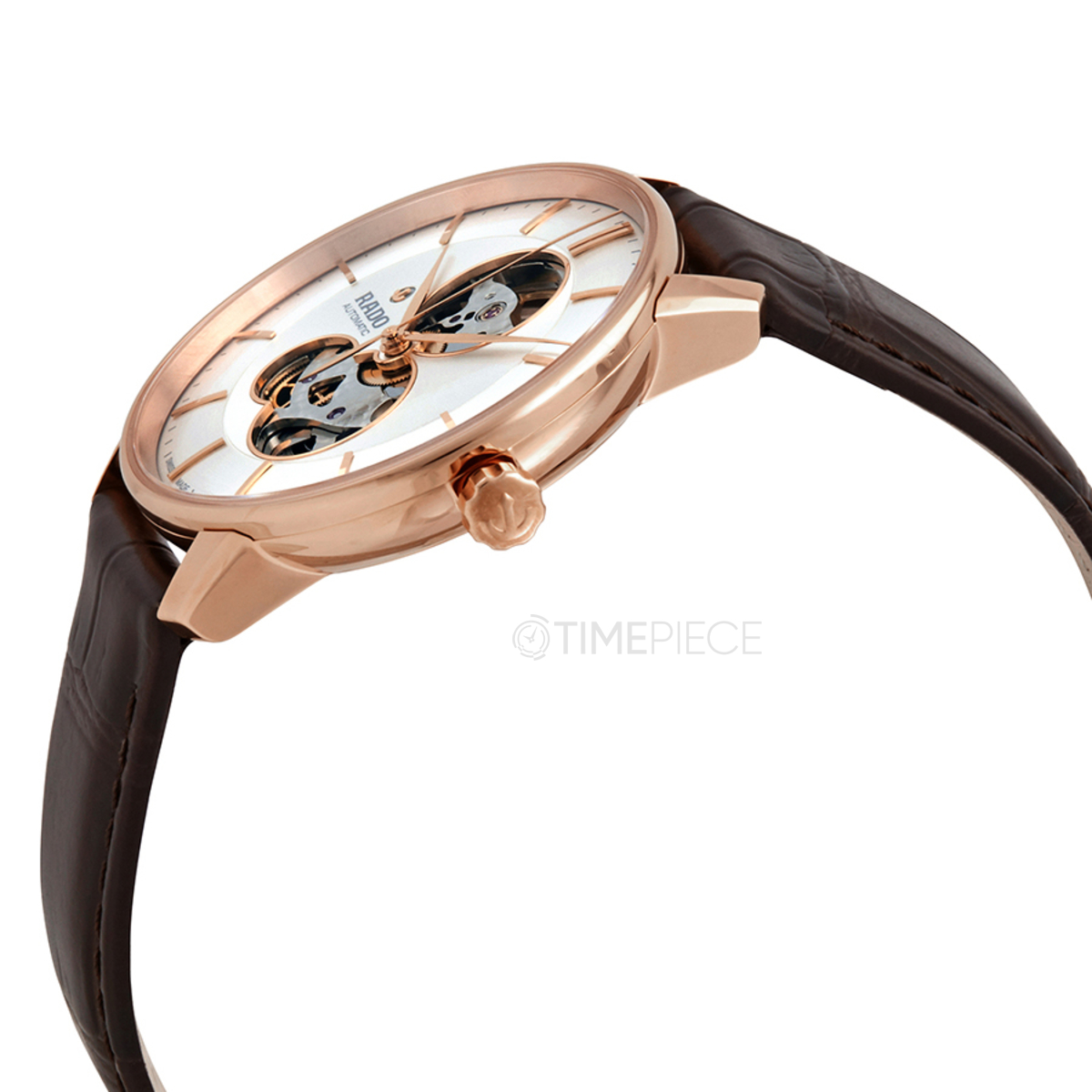 Rado Coupole Classic Open Heart Automatic Silver Dial Mens Brown ...