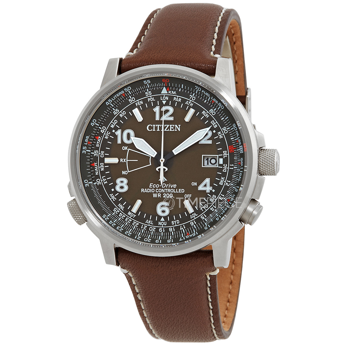 Citizen Eco-Drive Promaster Sky Perpetual World Time Brown Dial Mens ...