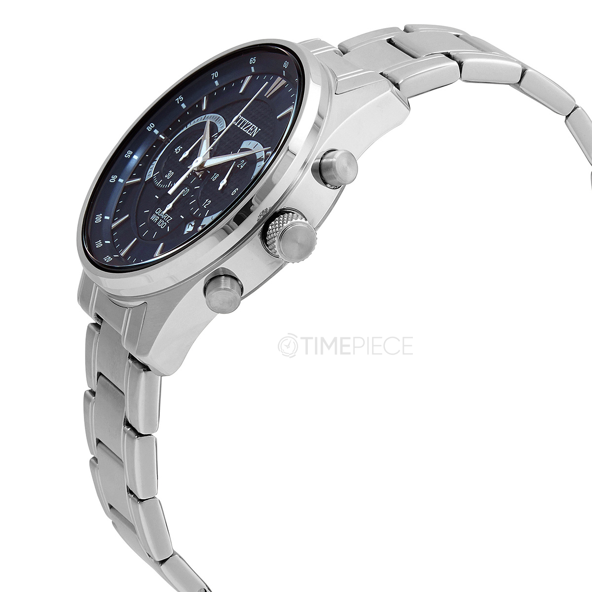 Citizen Chronograph Quartz Blue Dial Stainless Steel Mens Watch AN8190-51L