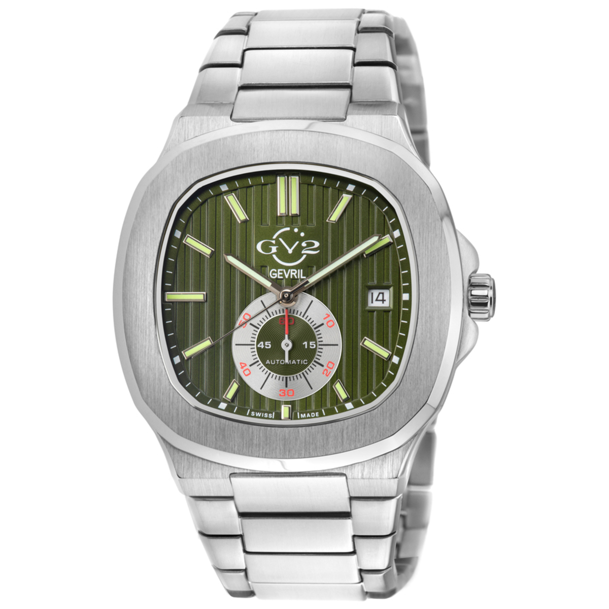 GV2 by Gevril Potente Green Dial Mens Watch 18307B