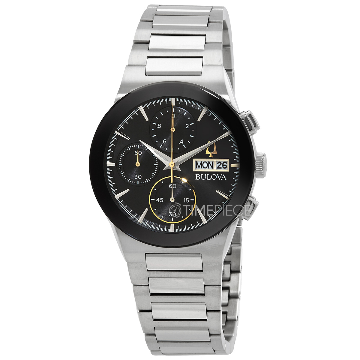 Bulova Millennia Chronograph Quartz Black Dial Mens Watch 96C149