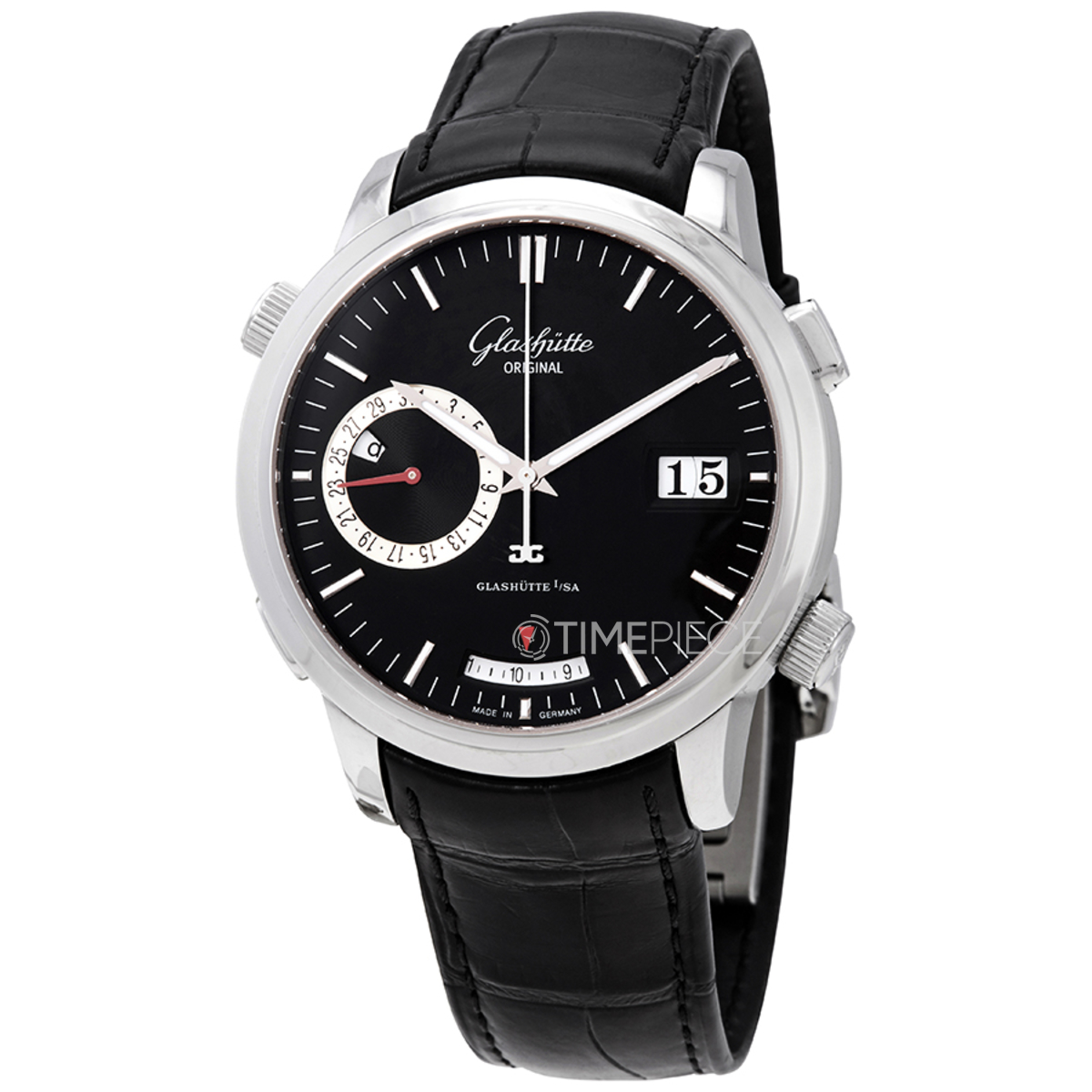 Glashutte Senator Black Dial Automatic Mens Watch 100-13-02-02-04