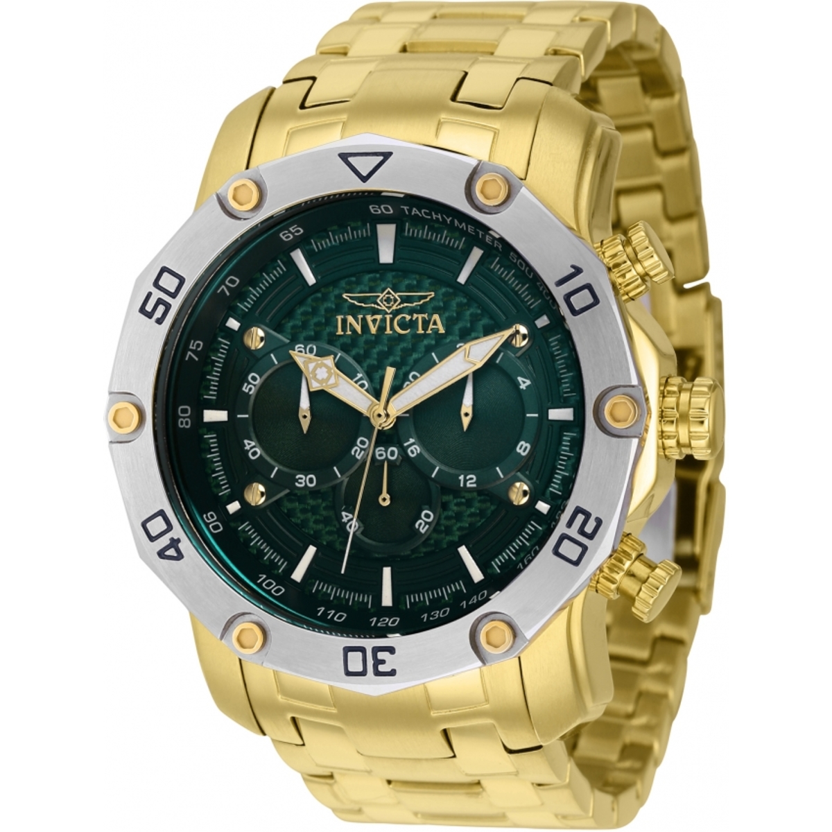 Invicta Pro Diver Chronograph Quartz Green Dial Mens Watch 38445