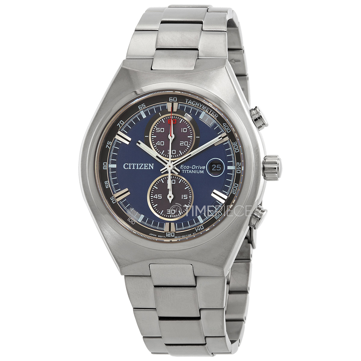 Citizen Super Titanium Chronograph Blue Dial Mens Watch CA7090-87L