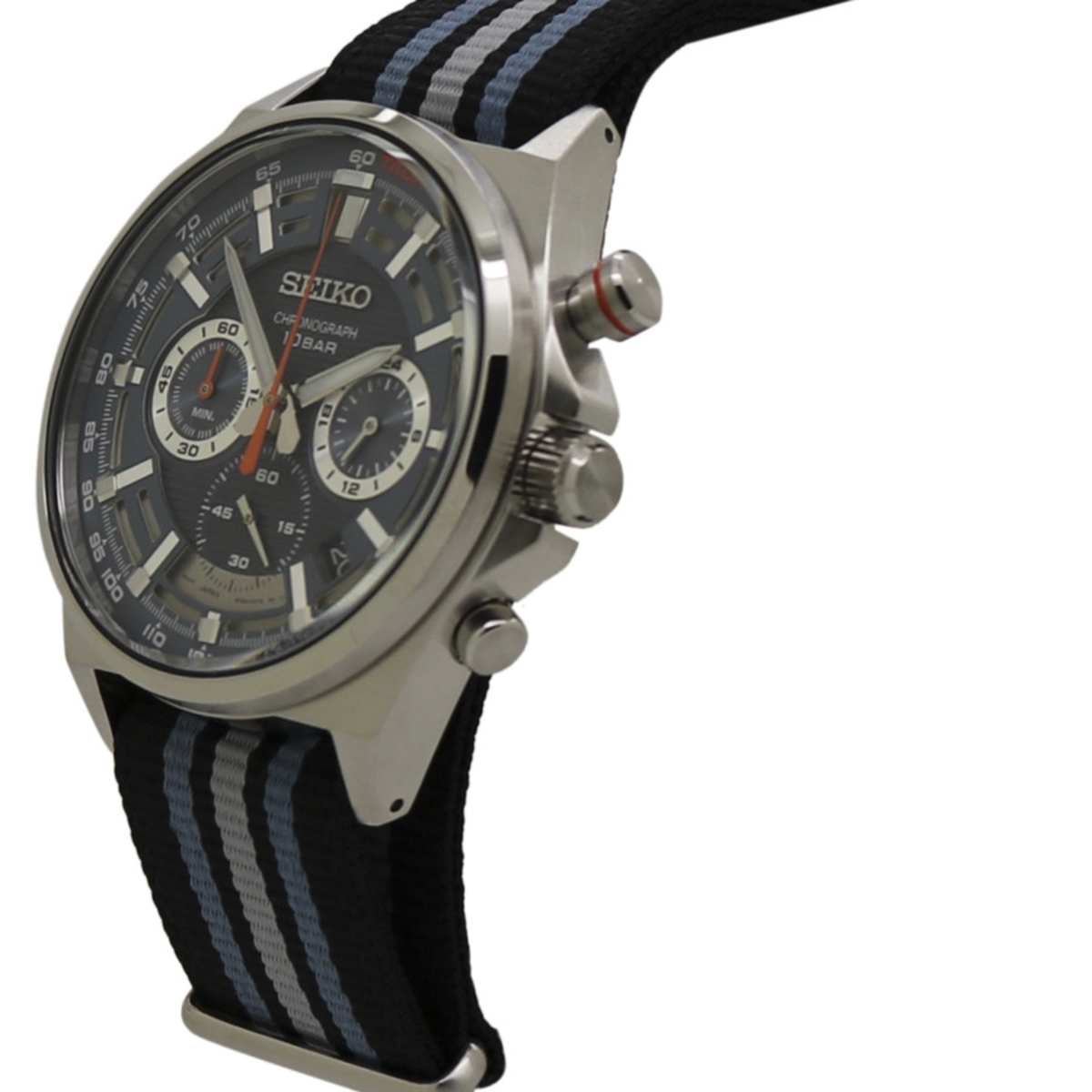 Seiko Chronograph Quartz Blue Dial Mens Watch SSB409P1