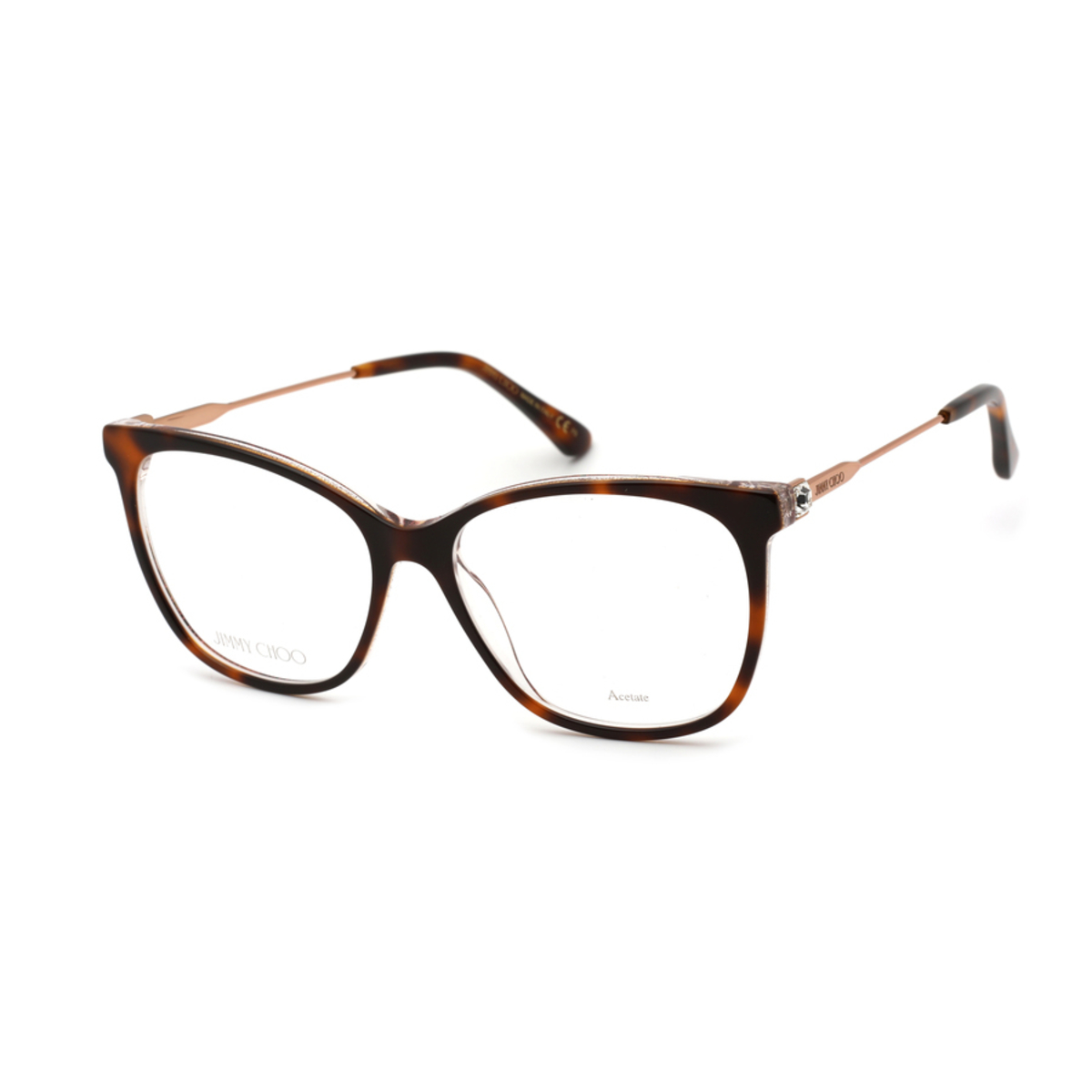 Jimmy Choo Ladies Tortoise Round Eyeglass Frames JC3130LDG0053